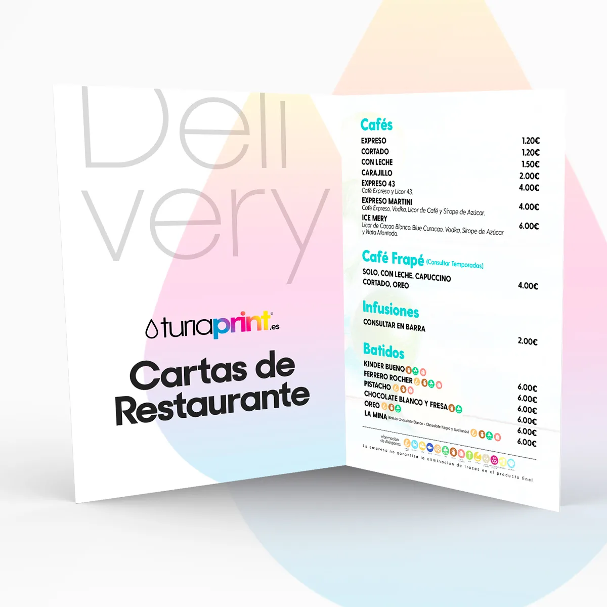 Cartas de Restaurante - TURIAPRINT IMPRENTA - Imprenta Online ...